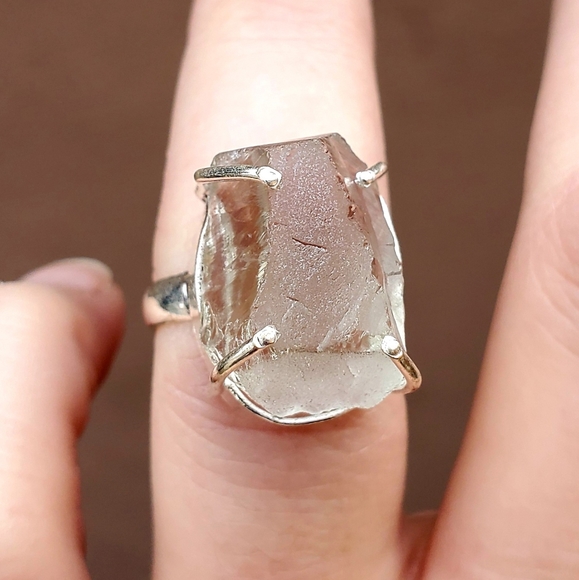 Handmade | Jewelry | New Natural Crystal Quartz Silver Ring | Poshmark